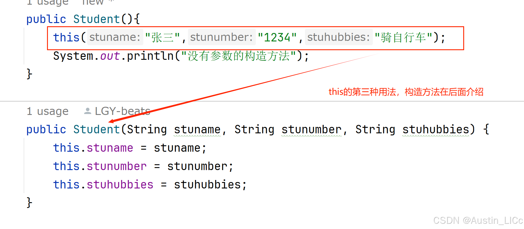【java】第七节:java的类和对象1(this关键字,构造方法介绍)java New 1this Csdn博客