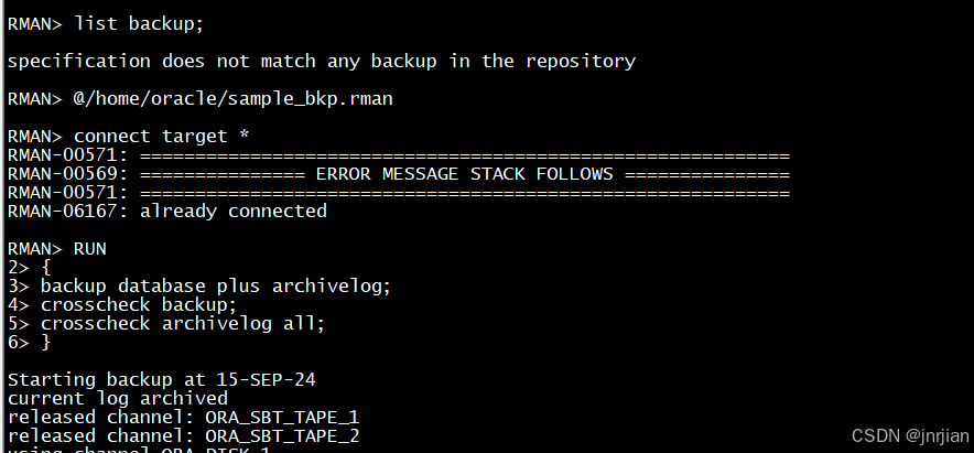dbms_scheduler 执行shell script rman backup_ora-27469: sys is not a valid job attribute-CSDN博客
