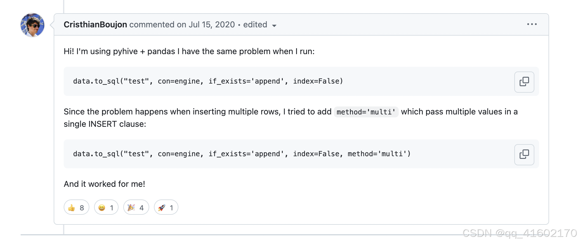 python插入hive(pyhive.exc.ProgrammingError) No result set,to_sql报错_pyhive.exc.programmingerror: no ...
