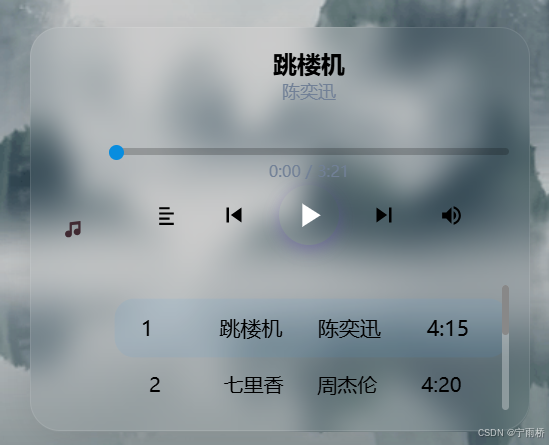 Vue3音乐播放器组件（其他框架的话也可以直接cv让ai帮你转化）vue3 Music Csdn博客