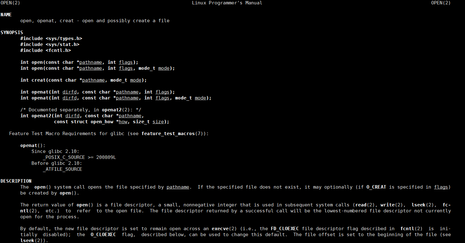 Linux man pages的使用_linux_hqzing-Harmony PC 开发者社区