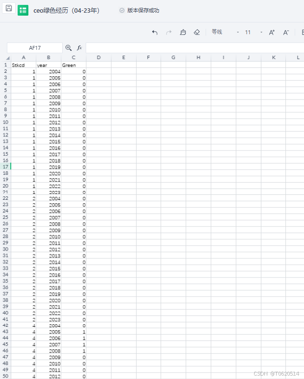 【数据2023】A股上市公司企业CEO绿色经历数据（2004-2023年）_高管绿色背景-CSDN博客