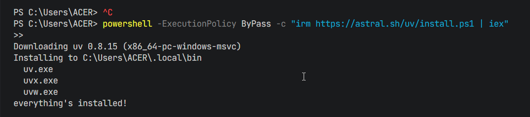 irm : 无法连接到远程服务器所在位置 行:1 字符: 1+ irm https://astral.sh/uv/install.ps1 | iex-CSDN博客