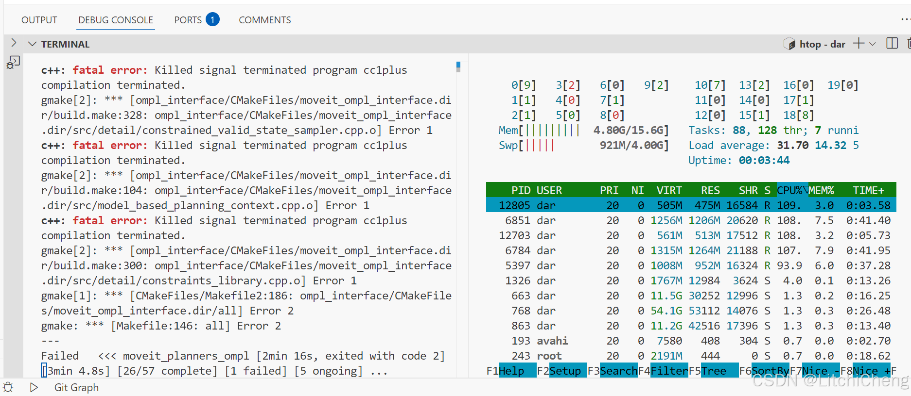 别慌！WSL2 编译跳出 “Killed signal terminated program cc1plus” 的应对法_c++: fatal error: killed signal ...