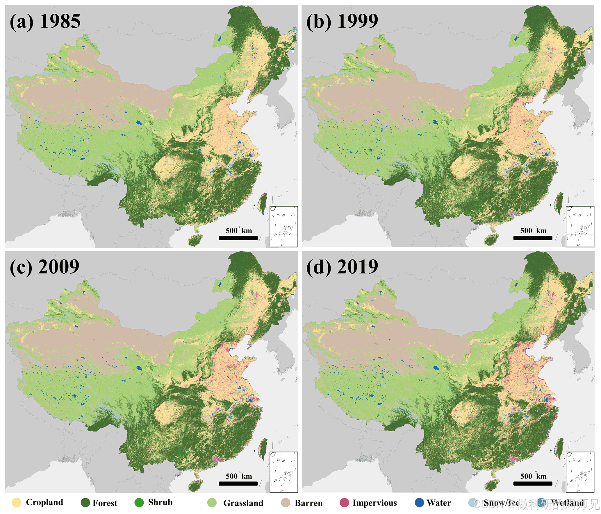 中国土地利用覆盖数据集(CLCD)1985-2024_clcd土地利用数据2024-CSDN博客