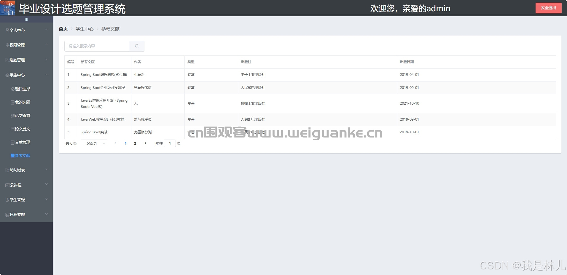 毕业设计选题管理系统 Springbootvue基于springboot和vue的毕业设计选题管理系统 Csdn博客