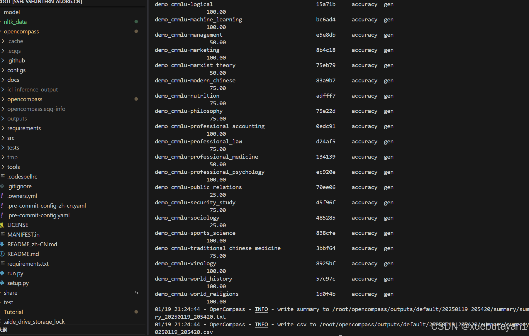 L1G6000 OpenCompass 评测书生大模型实践-CSDN博客