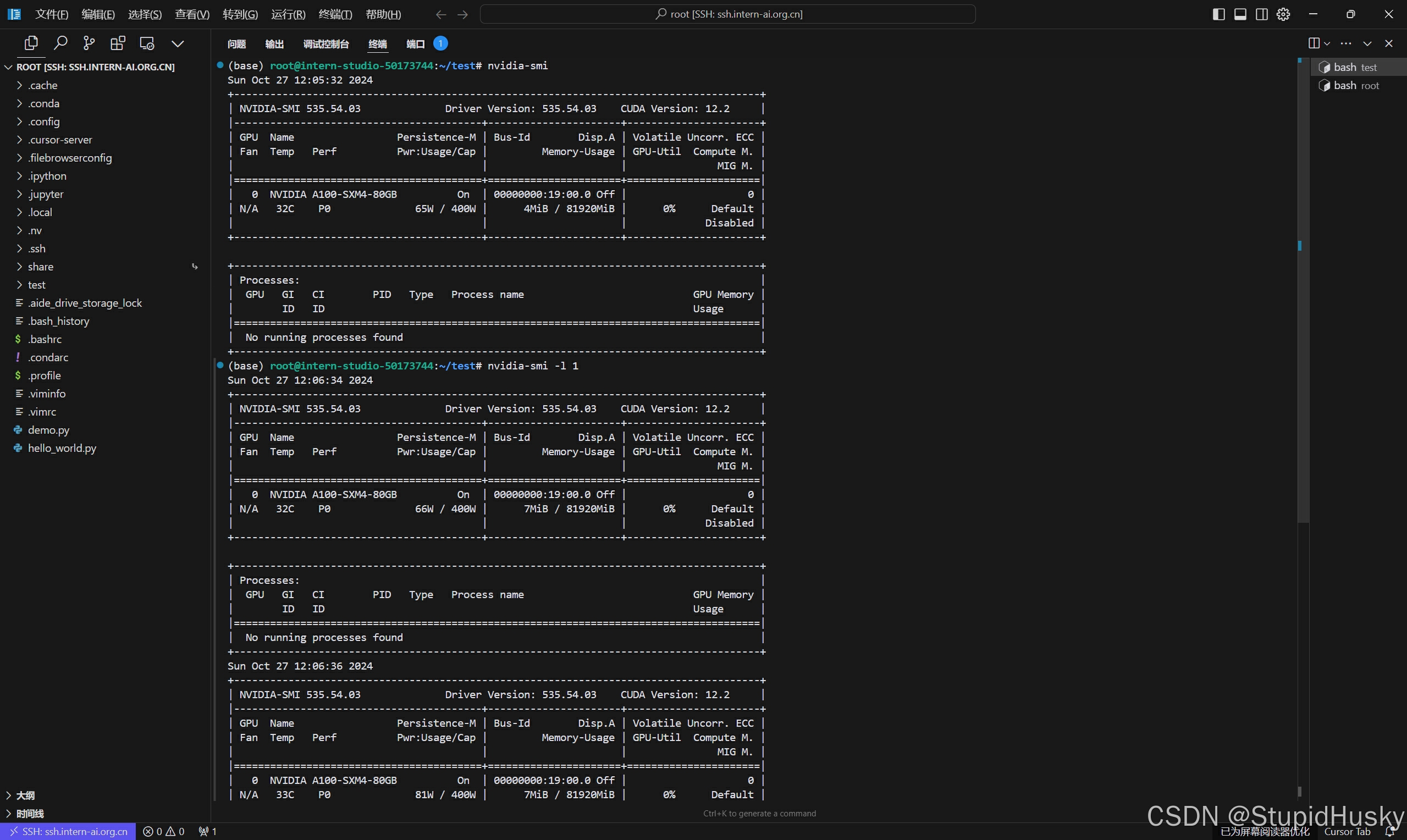 书生大模型实战营第4期 L0G1000-Linux基础知识 闯关作业-CSDN博客
