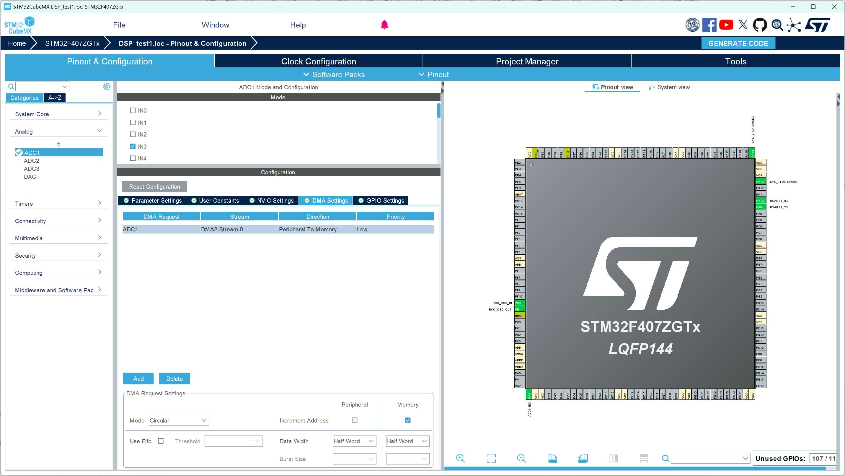 学习笔记（一）stm32 ADC+DMA+FFT 标准库+hal库_stmstm32 f103 adc标准库-CSDN博客