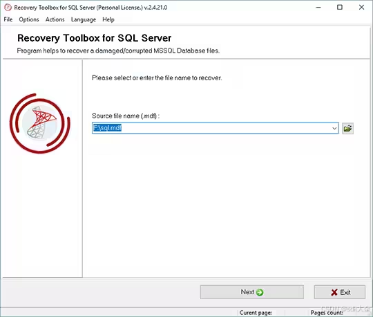 Recovery Toolbox for SQL Server 2.5.25-CSDN博客