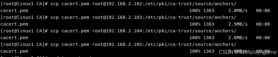 配置 linux1 为 CA 服务器,为 linux 主机颁发证书，证书颁发机构。_linux ca配置-CSDN博客