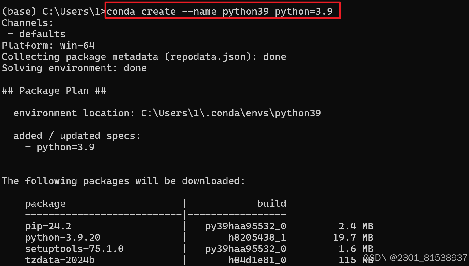 【笔记】在 anaconda3中下载python3.9_anaconda python3.9-CSDN博客