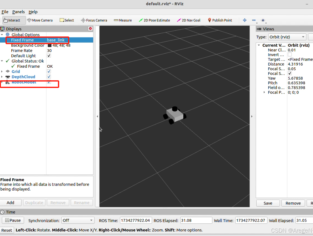 在自己的xacro模型的基础上加入常见传感器在rviz中显示+ArbotiX+rviz仿真_in own xacro model catorgrapher-CSDN博客
