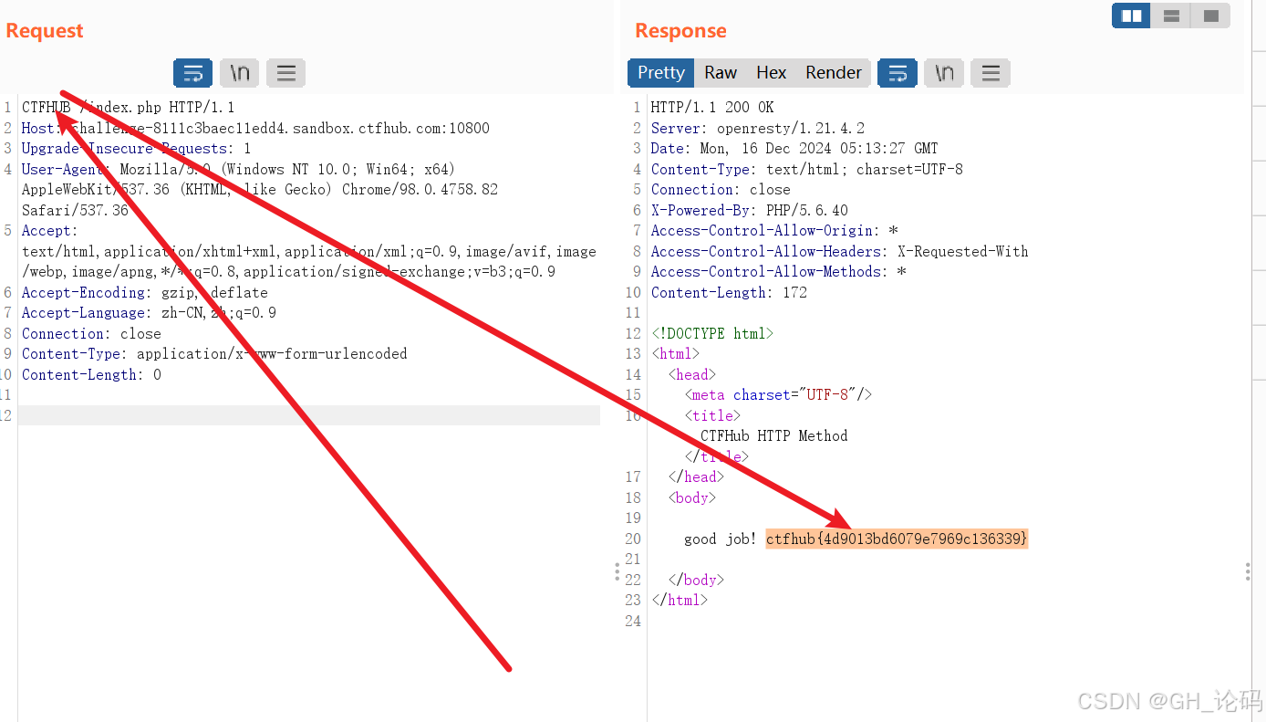 CTFHUB-请求方式_burp抓包repeater改为post请求-CSDN博客