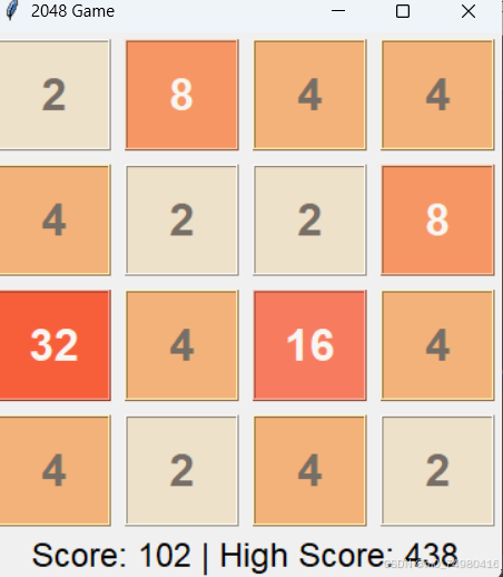 python实现2048小游戏！_用python写2048小游戏-CSDN博客