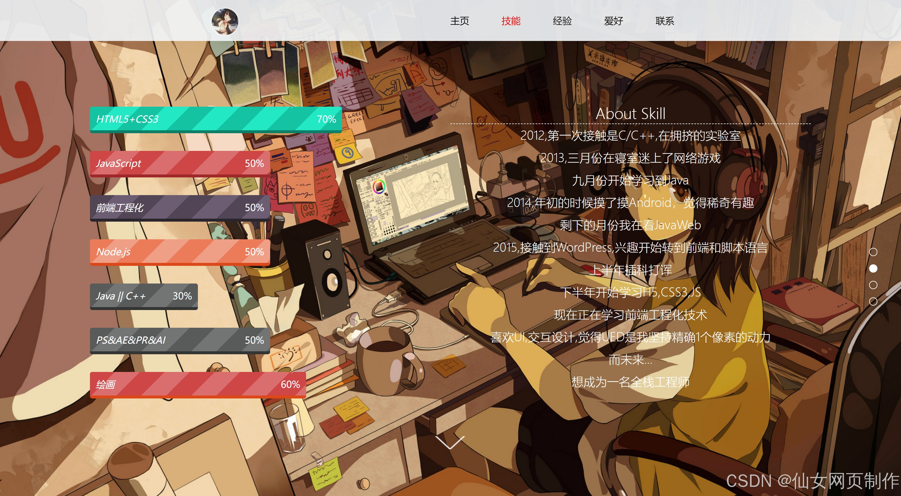 773. 大学生HTML期末大作业 ―【漫画风格个人简历响应式自适应网页(1页)】 Web前端网页制作 html5+css3+js-CSDN博客