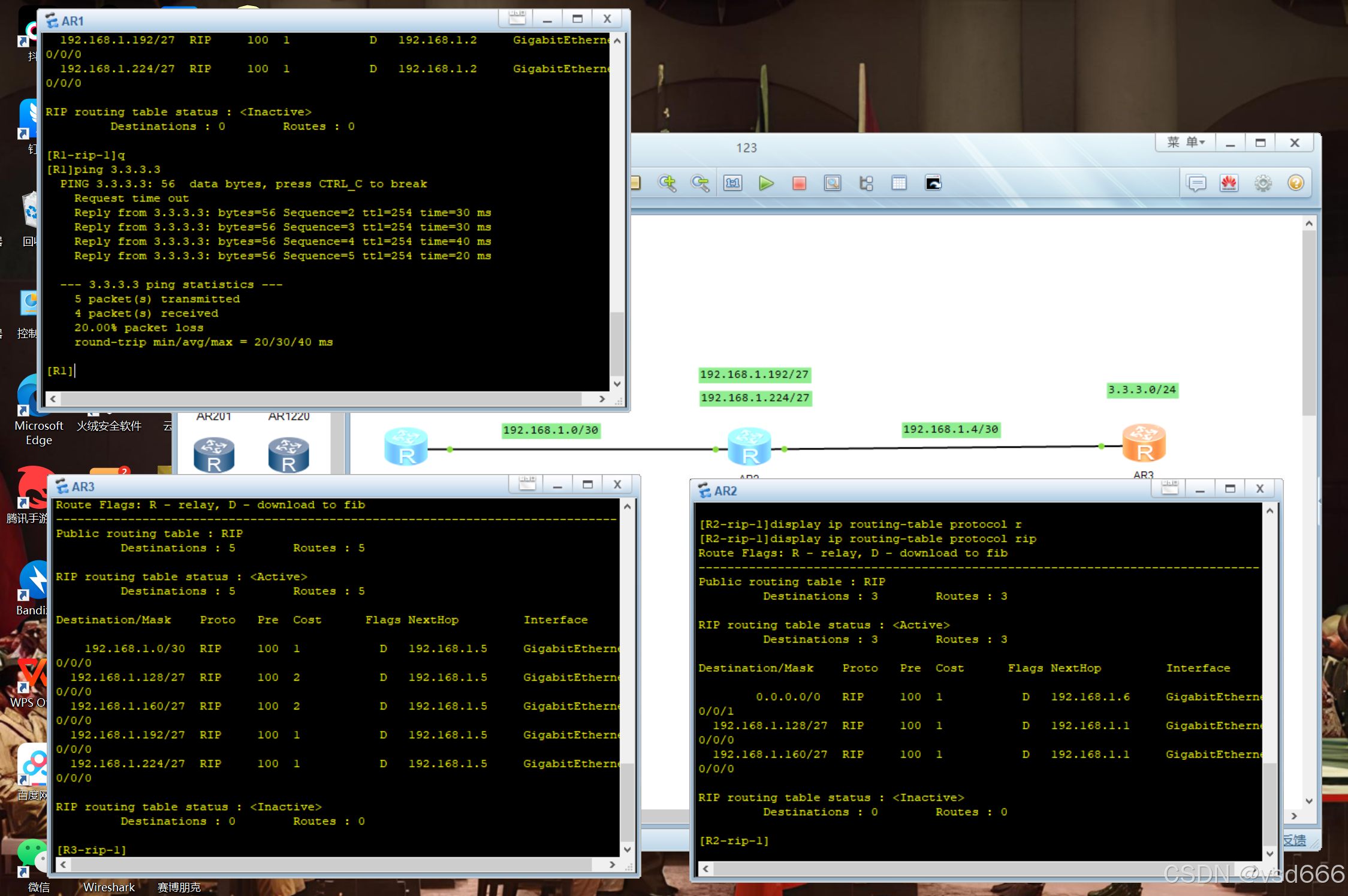 ensp 动态路由实践作业 rip-CSDN博客