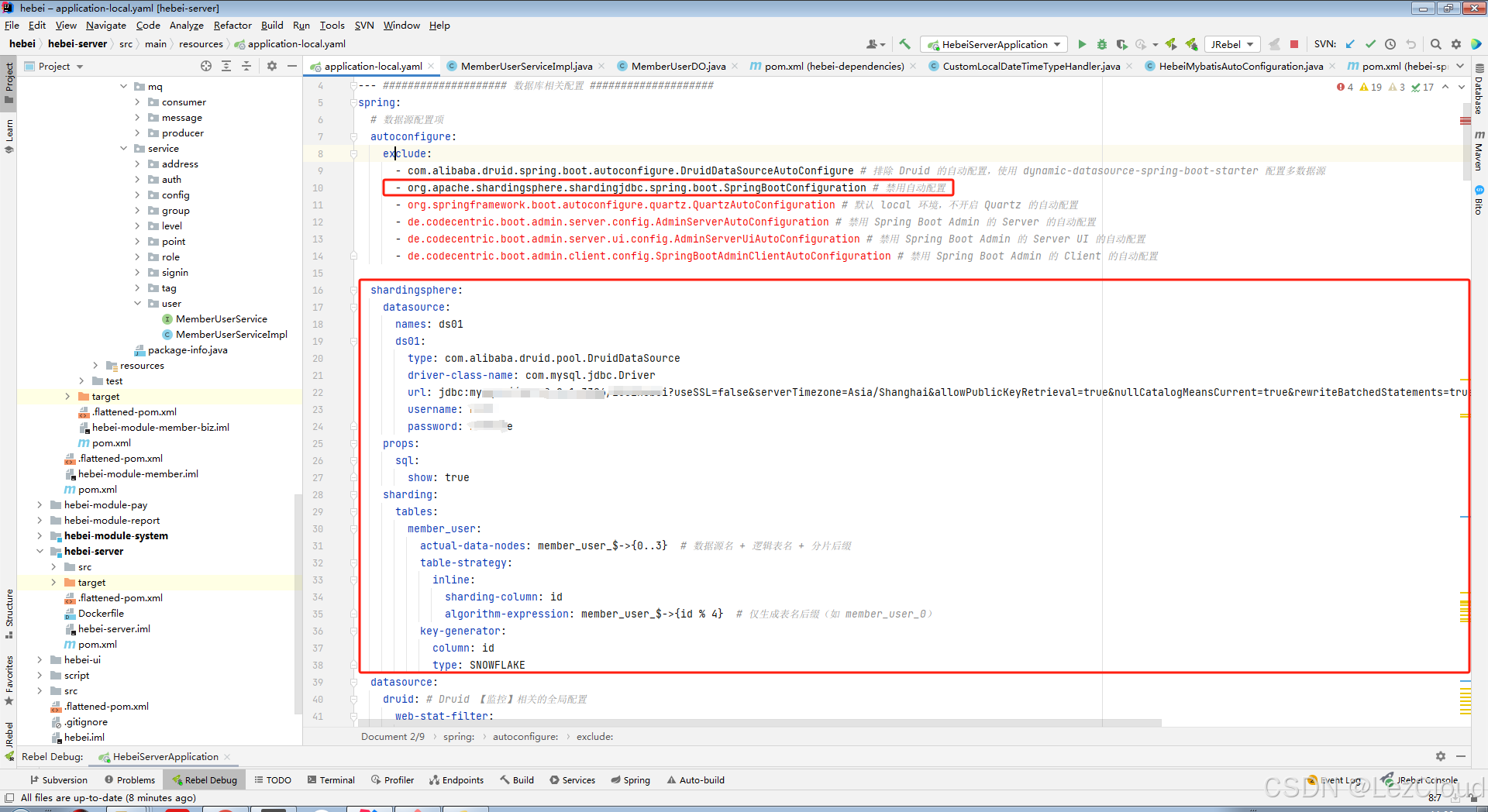 Spring-boot集成mybait-plus+dynamic+shareding实现分表分库【芋道框架】_cn.sfware.gz.framework.datasource.config ...