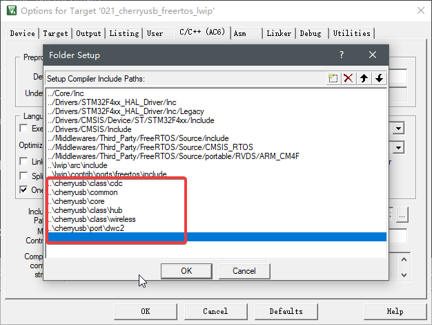使用chrryusb+freertos+lwip配置stm32F4主机RNDIS流程记录，包含cherryusb配置和lwip配置。-CSDN博客