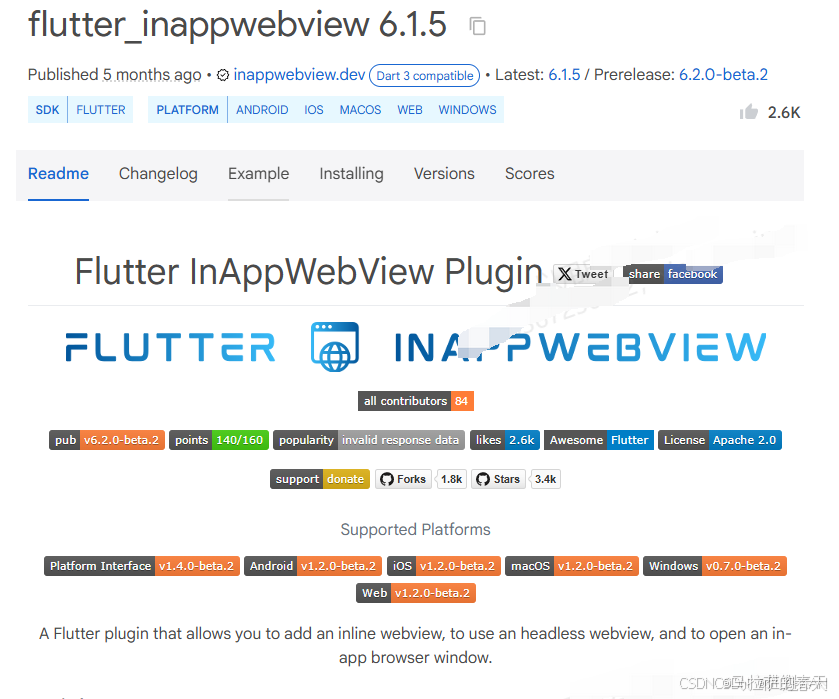 Flutter 学习之旅 之 Flutter 使用 Flutterinappwebview 进行网页内容显示封装url标题开始加载、加载完成、加载失败事件 Csdn博客
