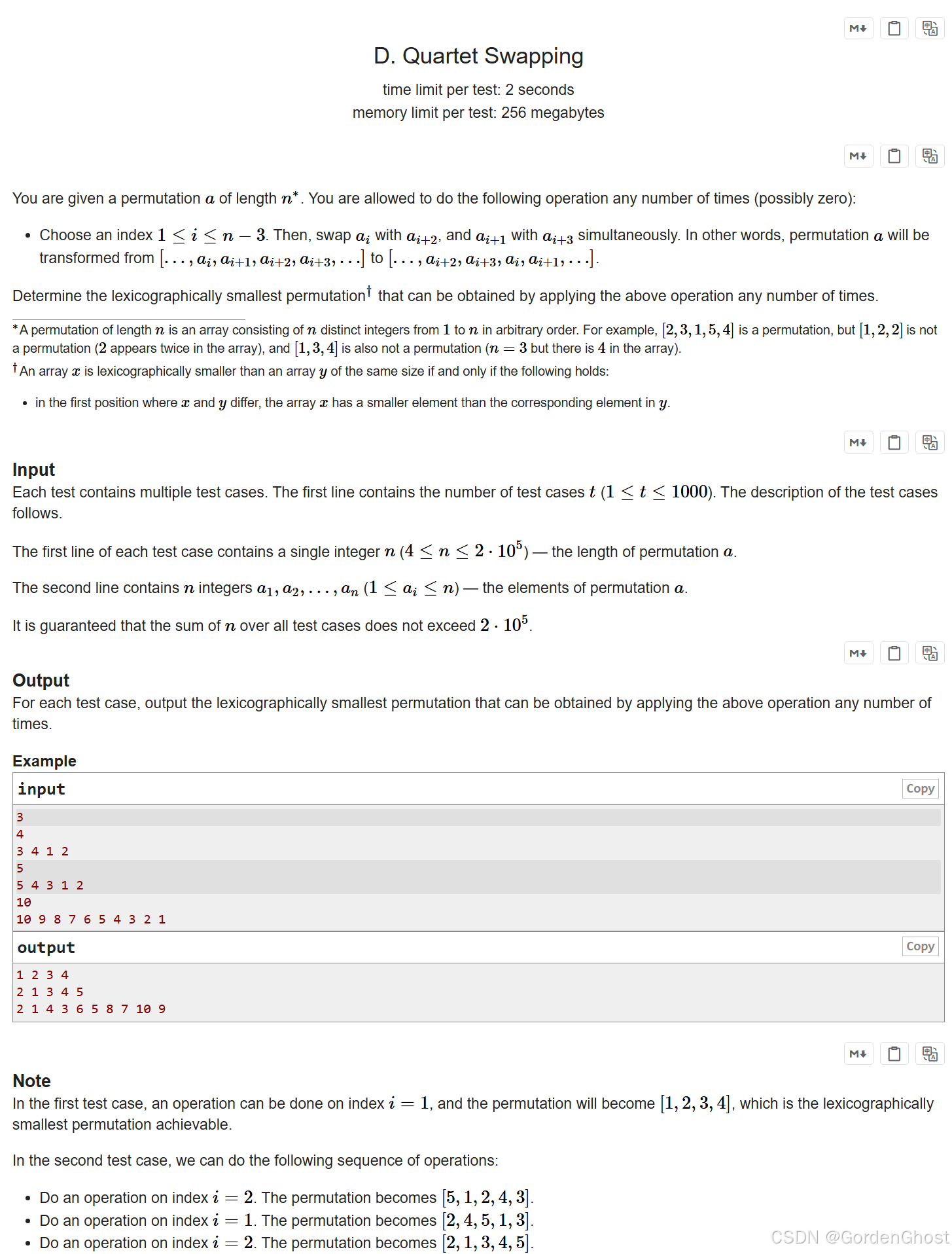 Quartet Swapping（Round 1024）-CSDN博客