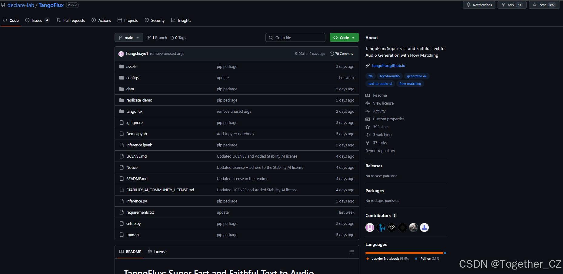Tangoflux: 基于流匹配和CLAP排序偏好优化的超快速且忠实的文本到音频生成-CSDN博客