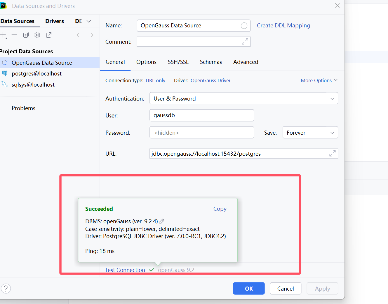 pycharm连接opengauss_opengauss docker 用户名口令错误-CSDN博客
