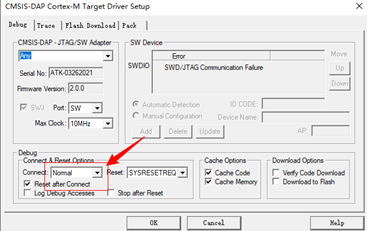 STM32使用CMSIS-DAP出现SWD通讯失败解决办法·-CSDN博客