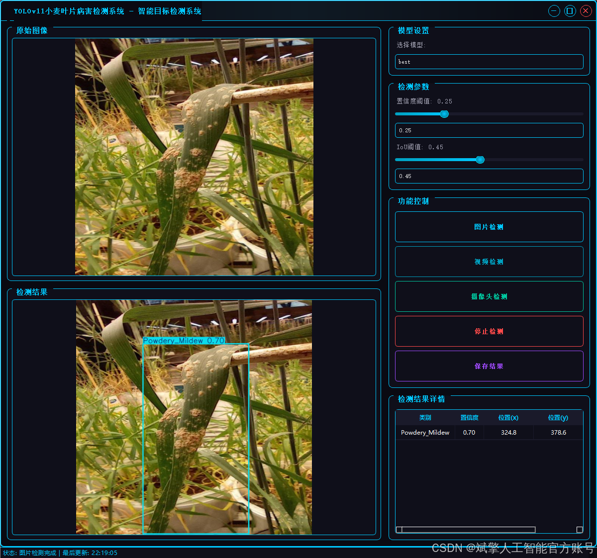 基于深度学习yolov11的小麦叶片病害识别检测系统（yolov11yolo数据集ui界面登录注册界面python项目源码模型） Csdn博客