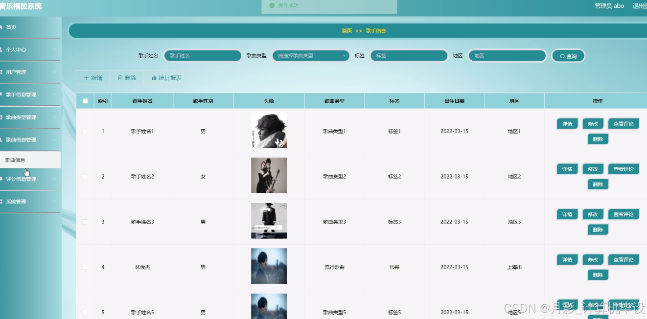 基于nodejsvue音乐播放系统 开题源码程序论文 计算机毕业设计nodejs 播放器 Vue Csdn博客