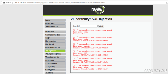DVWA-low SQL Injection-CSDN博客