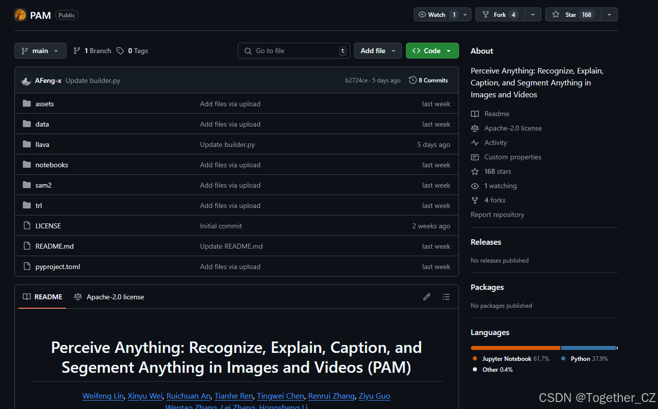 PAM：Perceive Anything: Recognize, Explain, Caption, and Segment Anything in Images and Videos感知 ...