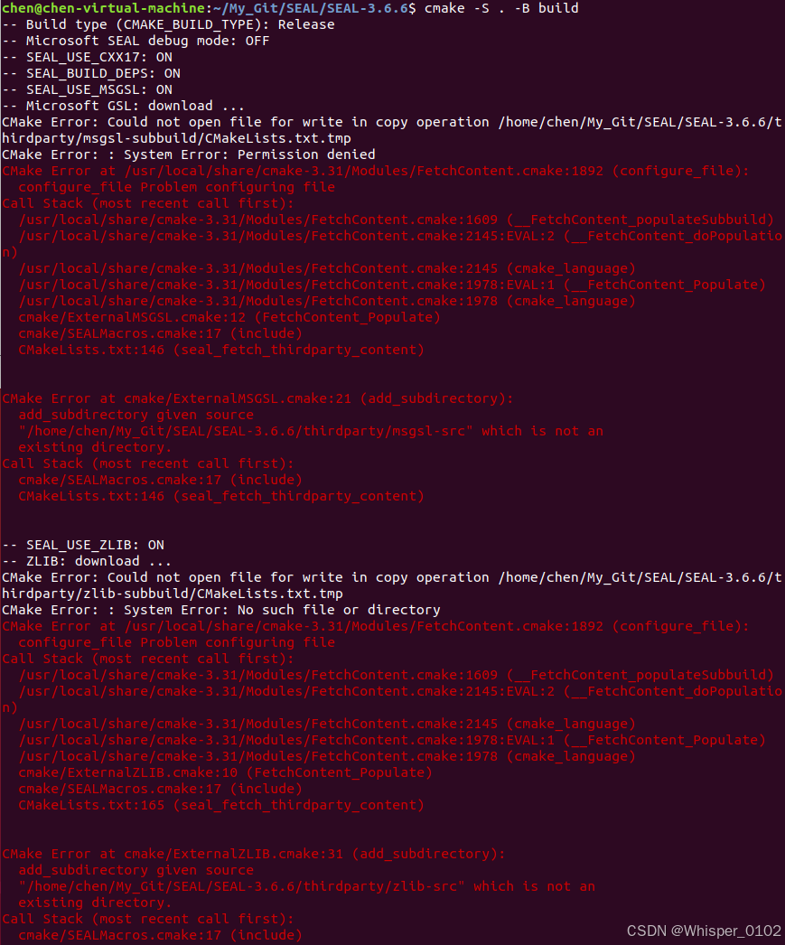 Ubuntu虚拟机中安装SEAL库详细过程【亲测有效】_seal库安装-CSDN博客