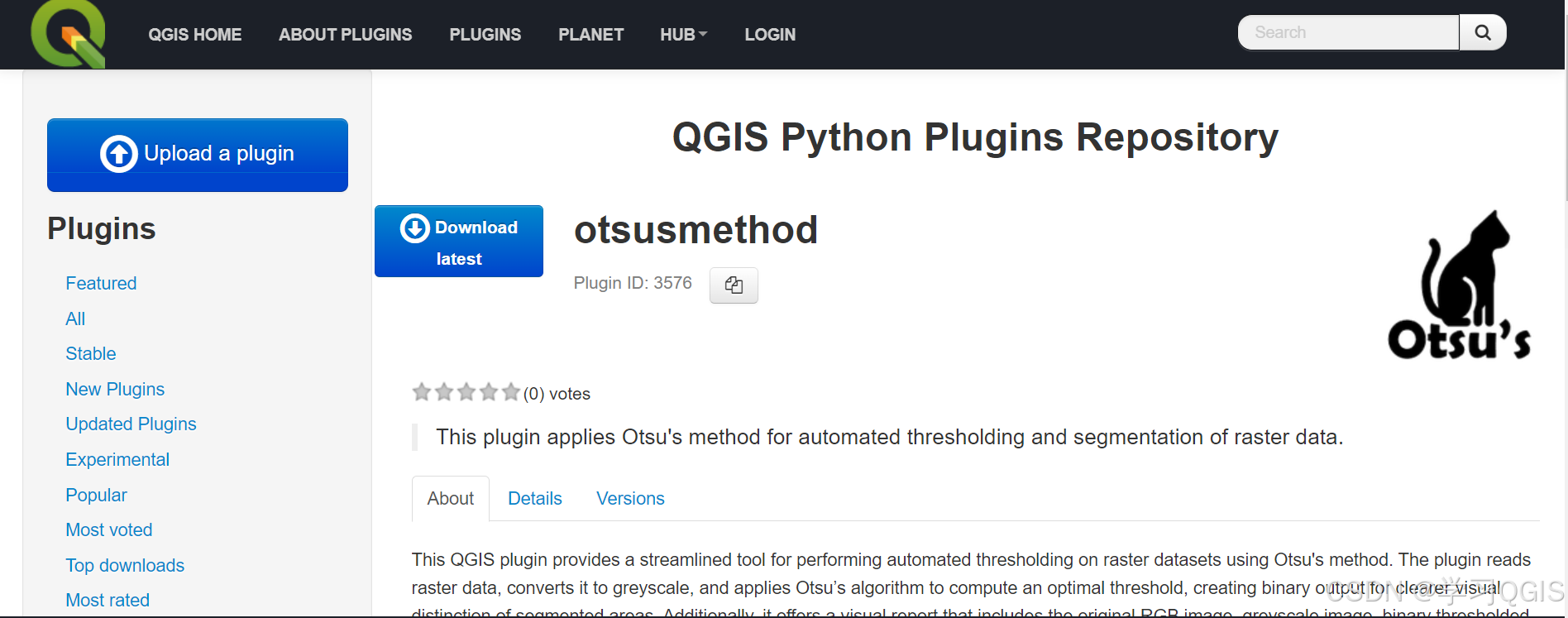 QGIS 使用OTSU插件实现遥感数据分割_arcgis中ostu分割方法-CSDN博客