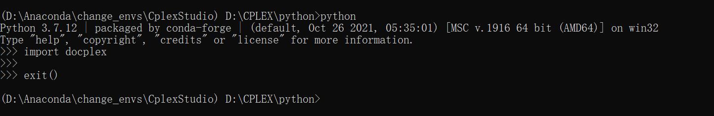 Python3.7 调用 Cplex Studio 12.10_python调用cplex-CSDN博客