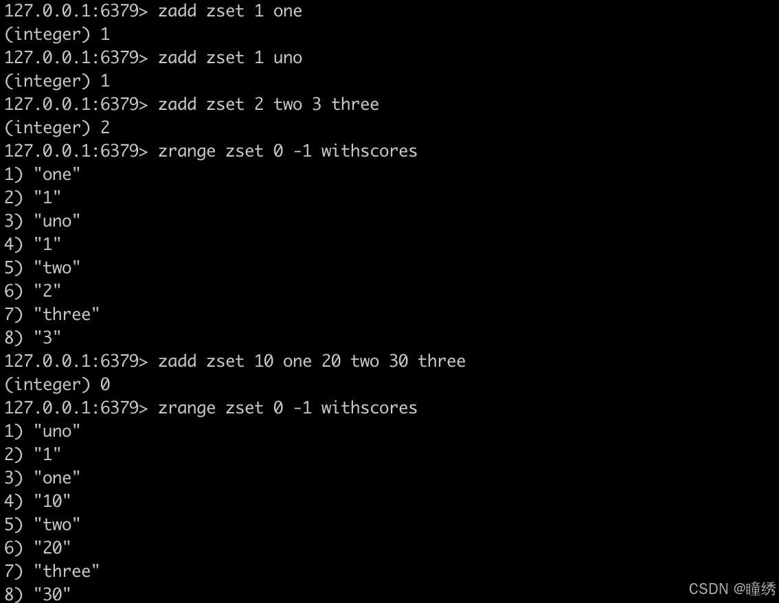 【redis初阶】Zset 有序集合类型_zset返回有序-CSDN博客