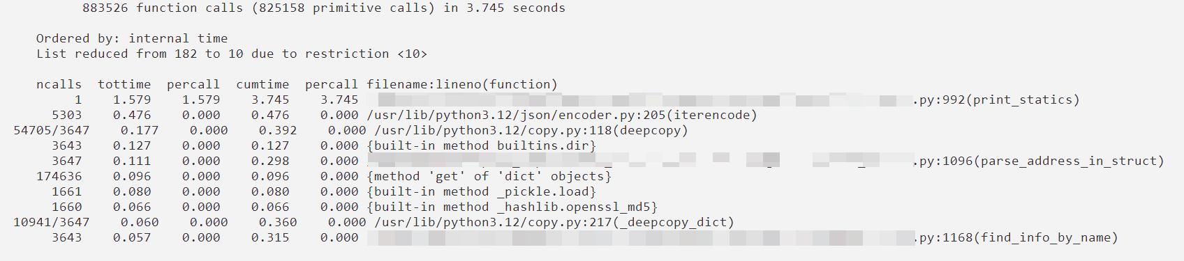 【开源代码】cProfile+pstats｜Python分析代码运行时间，打印检测代码的每个函数的运行时间、找到最耗时的最简单的方式cProfile（附可以直接粘贴使用的代码）_python ...