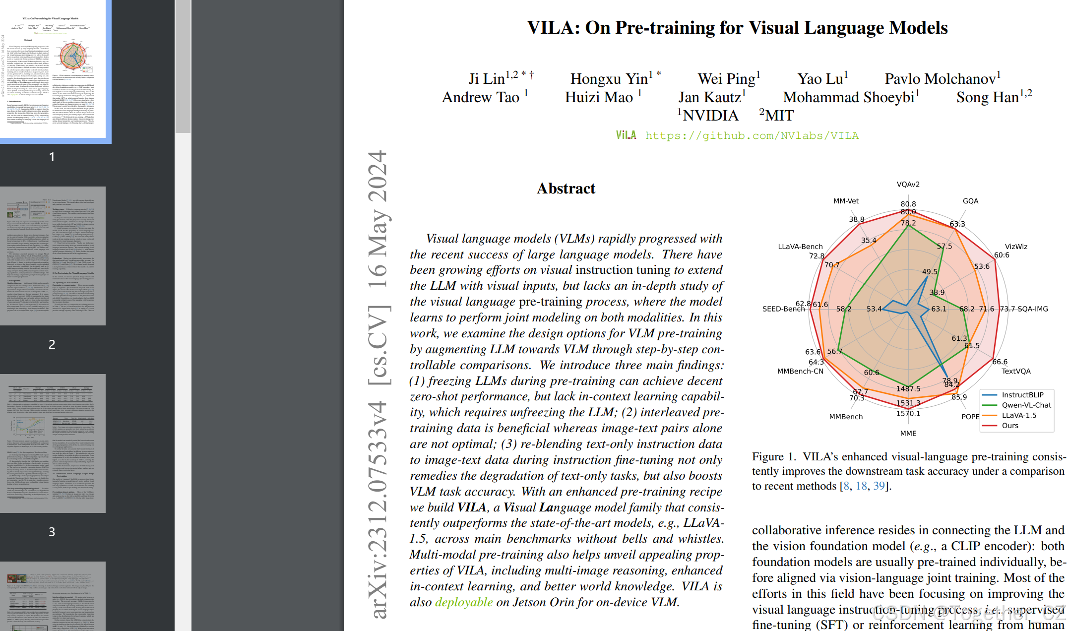 VILA: On Pre-training for Visual Language Models——视觉语言模型的预训练研究-CSDN博客