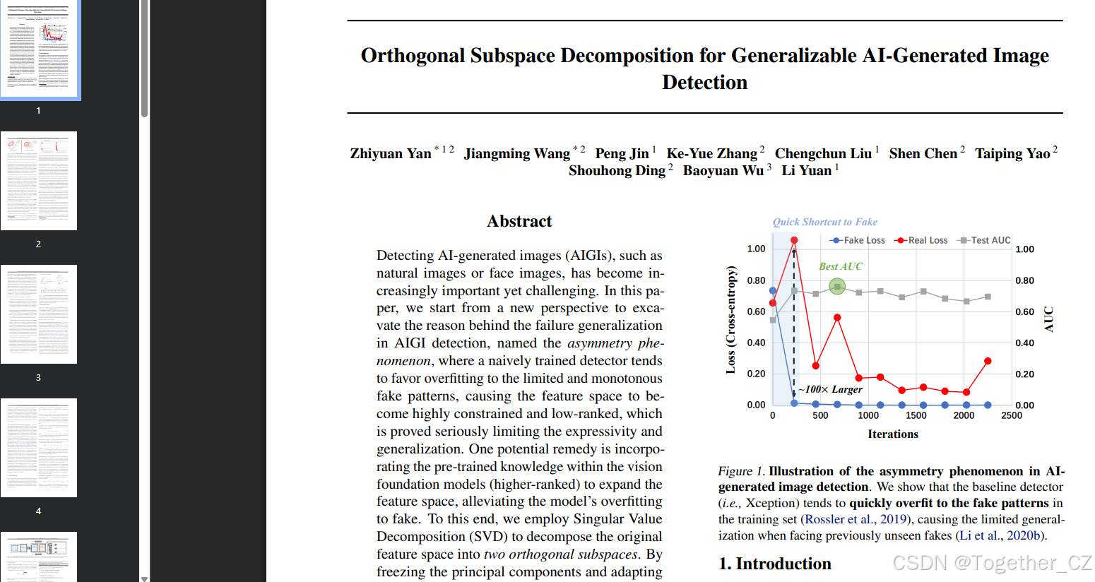 Orthogonal Subspace Decomposition for Generalizable AI-Generated Image Detection正交子空间分解用于可泛化AI生成 ...