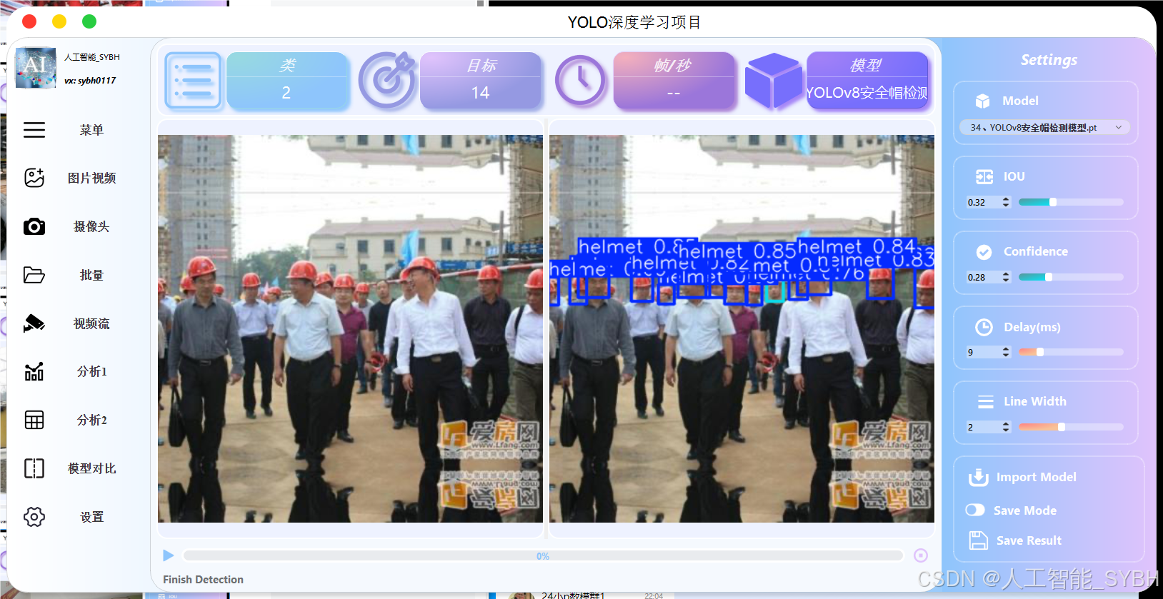 基于YOLOv8的安全帽检测系统（深度学习模型+UI界面+Python代码+训练数据集）_基于yolov8n的安全帽识别检测系统-CSDN博客