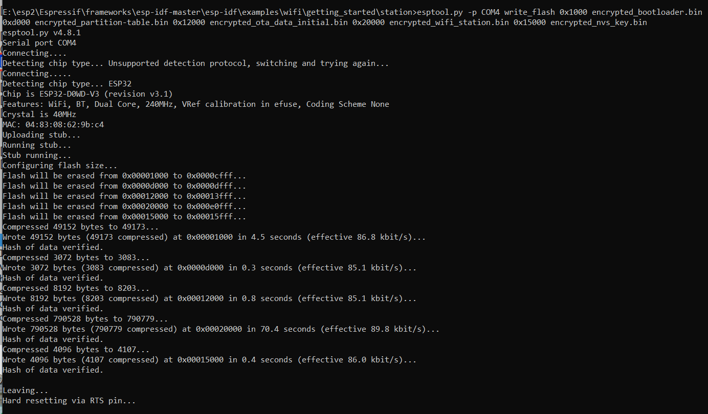 【ESP32 v3.1】基于 esptool 完成 Flash Encrypted（Development）+ SecureBoot V2 + NVS Encrypted_esp32 ...