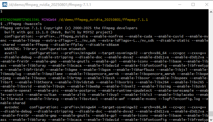 Windows 下使用 MSYS2 + MinGW64 编译带 NVIDIA 支持的 FFmpeg_windows ffmpeg nvidia编译-CSDN博客