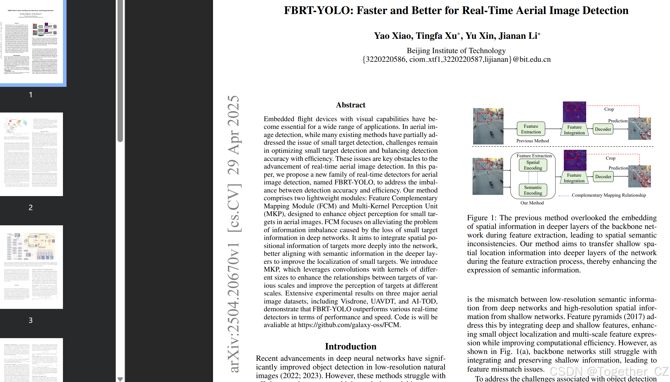 FBRT-YOLO: Faster and Better for Real-Time Aerial Image Detection——更快更好用于实时航拍图像检测_fbrt-detr-CSDN博客