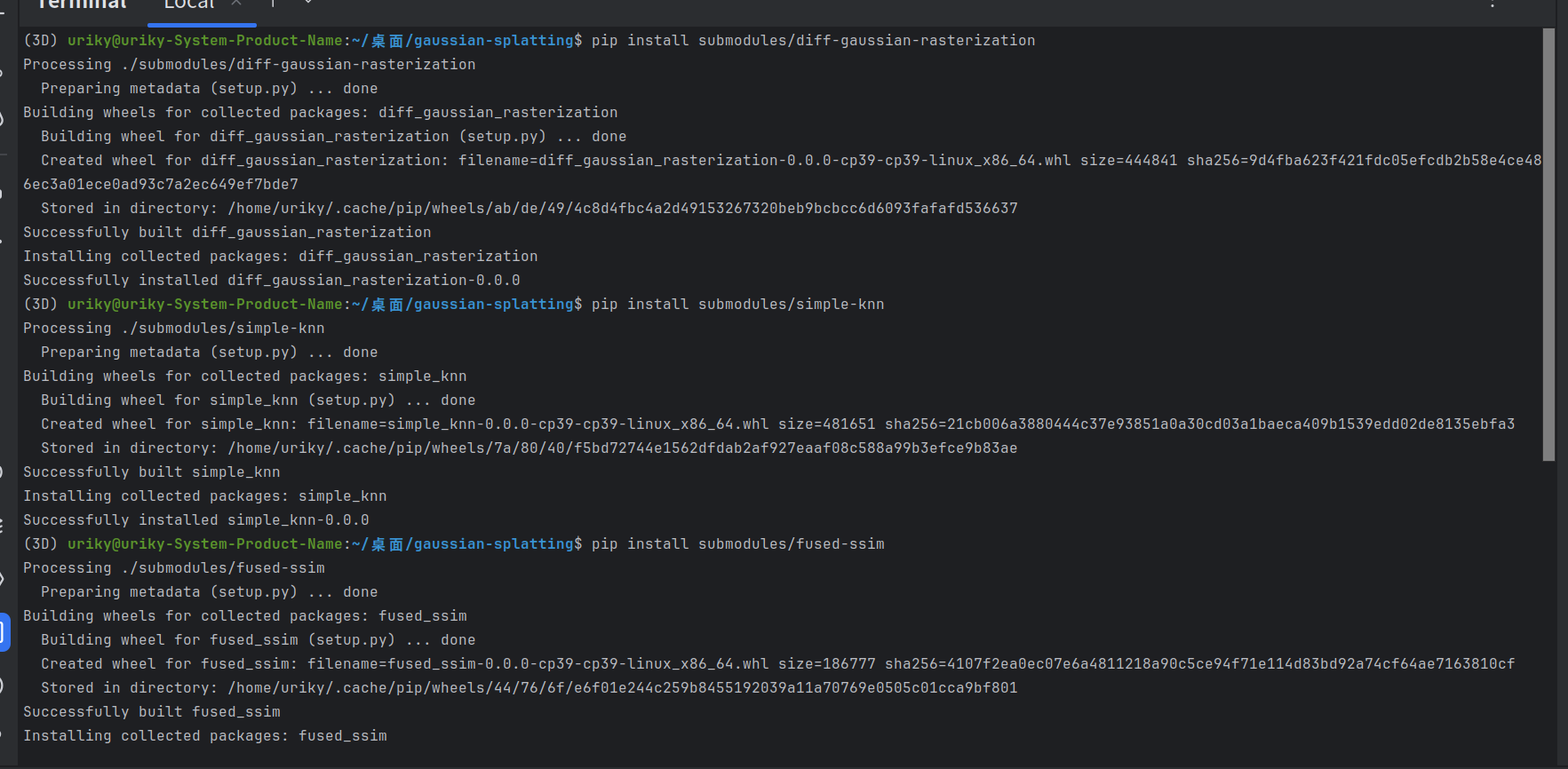 3d Gaussian Splatting For Real Time Radiance Field Rendering代码复现失败，由于最后numpy出问题） Csdn博客
