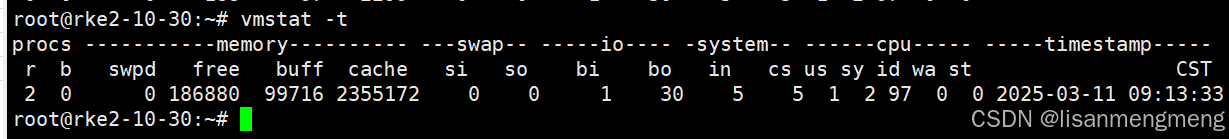 vmstat 命令介绍和使用案例_vmstat用法-CSDN博客