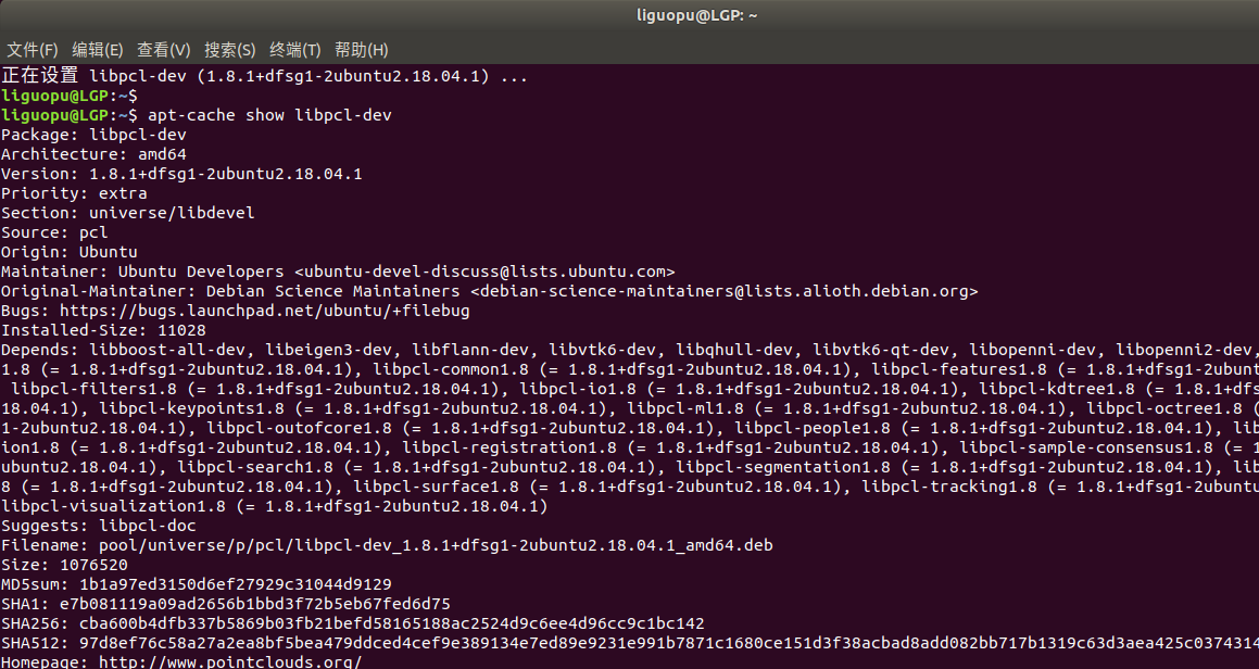 PCL从理解到应用【05】快速安装PCL环境 | PCL测试| Linux系统_ubuntu安装pcl-CSDN博客