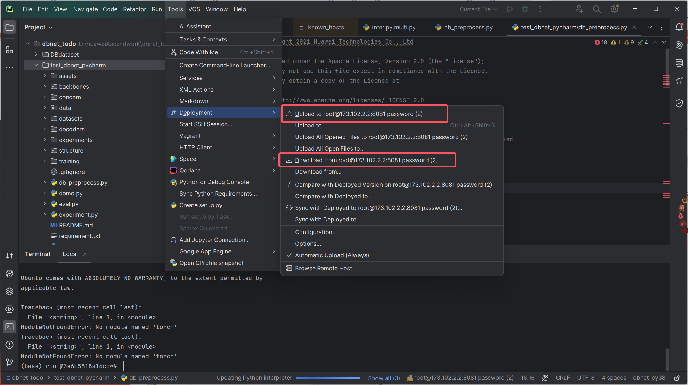 如何利用ssh使得pycharm连接服务器的docker容器内部环境_pycharm的ssh docker插件怎么使-CSDN博客