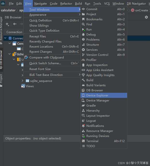 Android studio 利用 Database Nabigator查看sqlite数据库_database navigator怎么用 ...