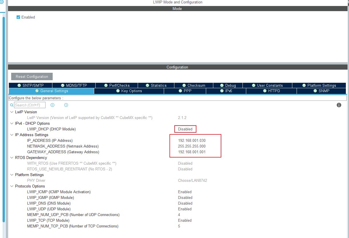 看这篇文章就基本能Ping通STM32H743+LWIP+LAN8720+STM32cubeMX6.15.0，裸机+FreeRTOS-CSDN博客