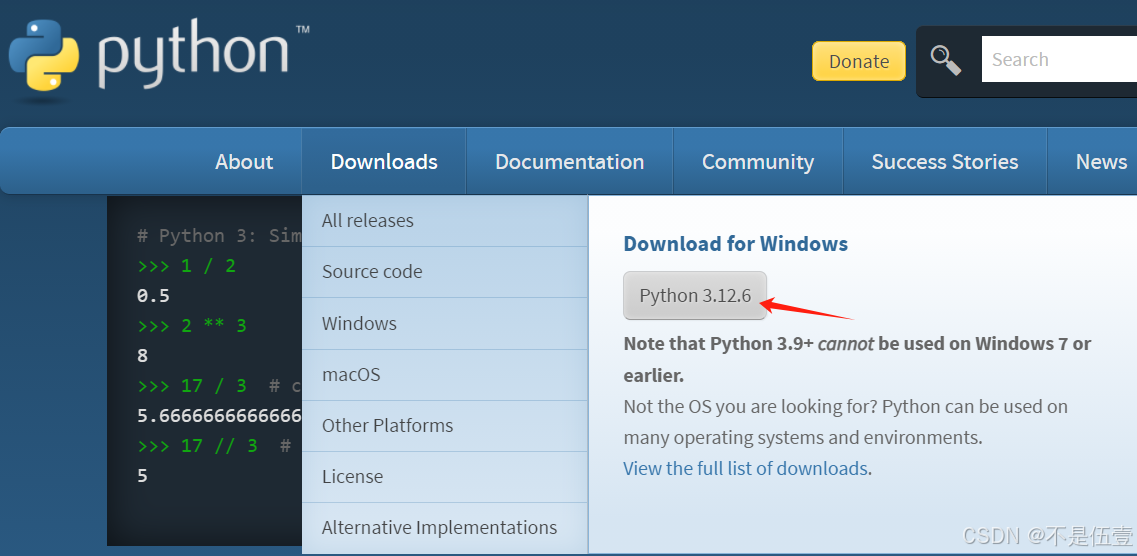 【Python】Windows下python的下载安装及使用_win python下载-CSDN博客